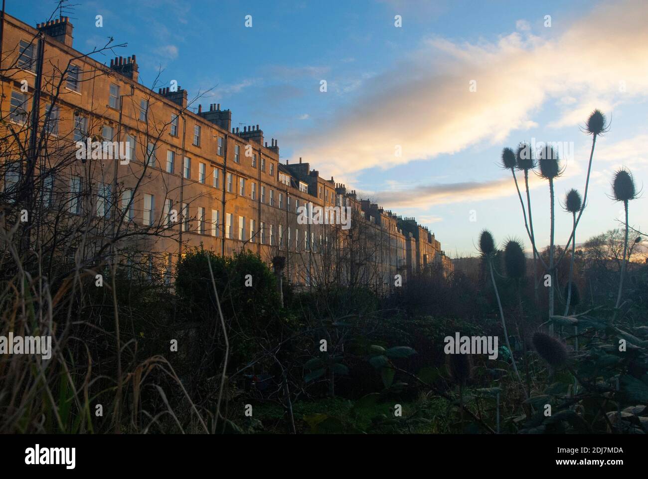 The back of Marlborough, a Georgian terrace in Bath Spa, England UK ...