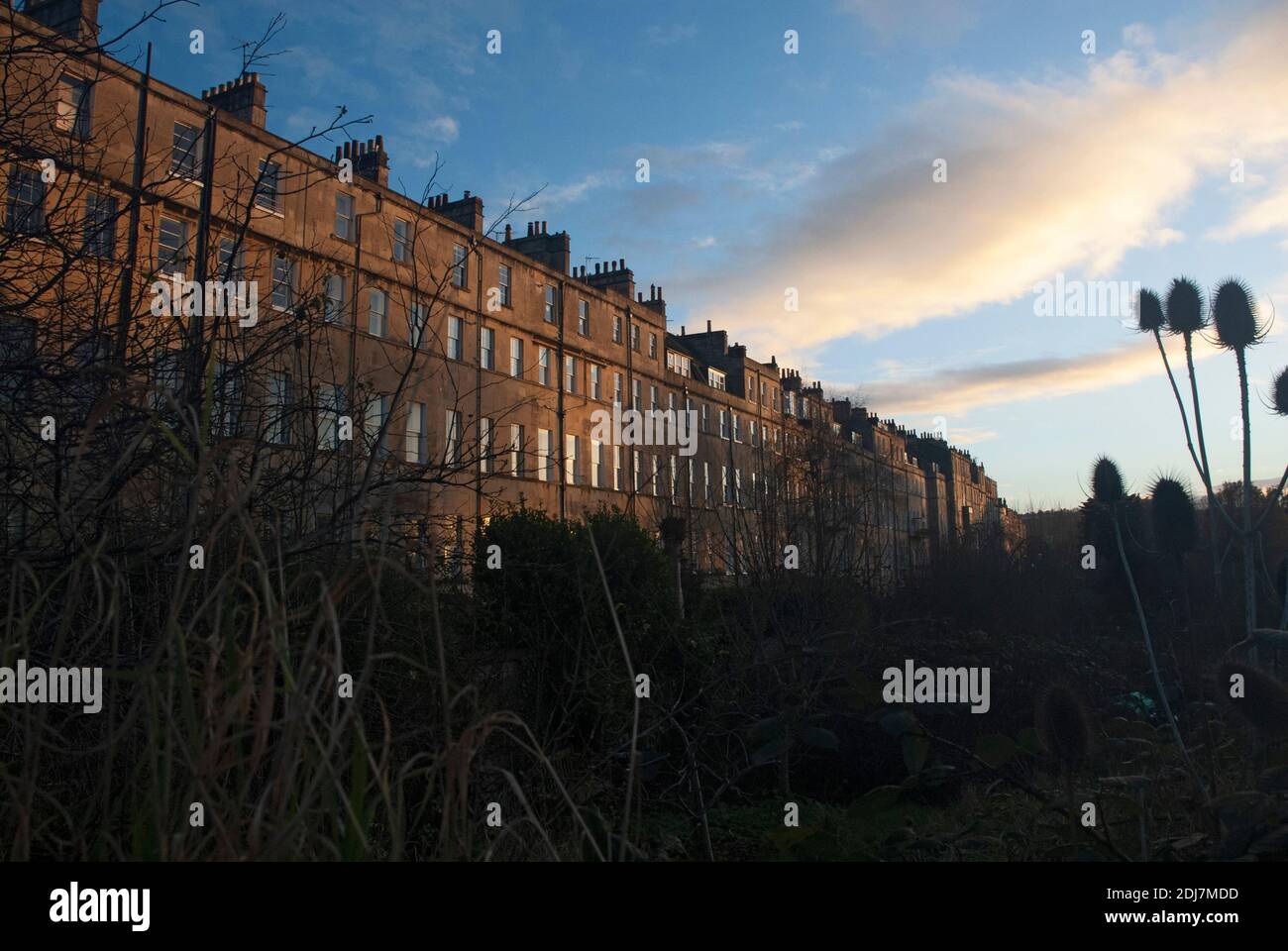 The back of Marlborough, a Georgian terrace in Bath Spa, England UK ...