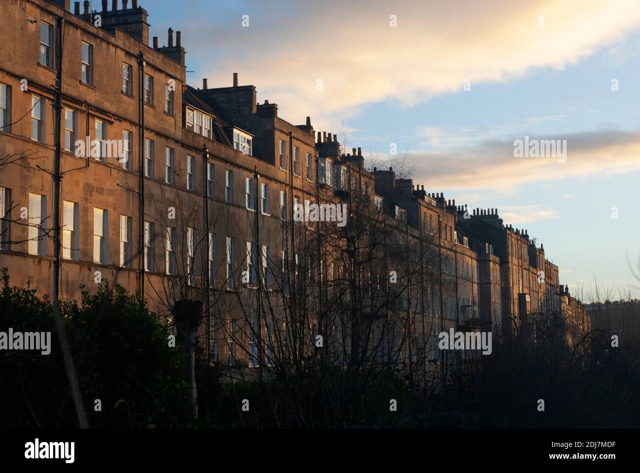 The back of Marlborough, a Georgian terrace in Bath Spa, England UK ...