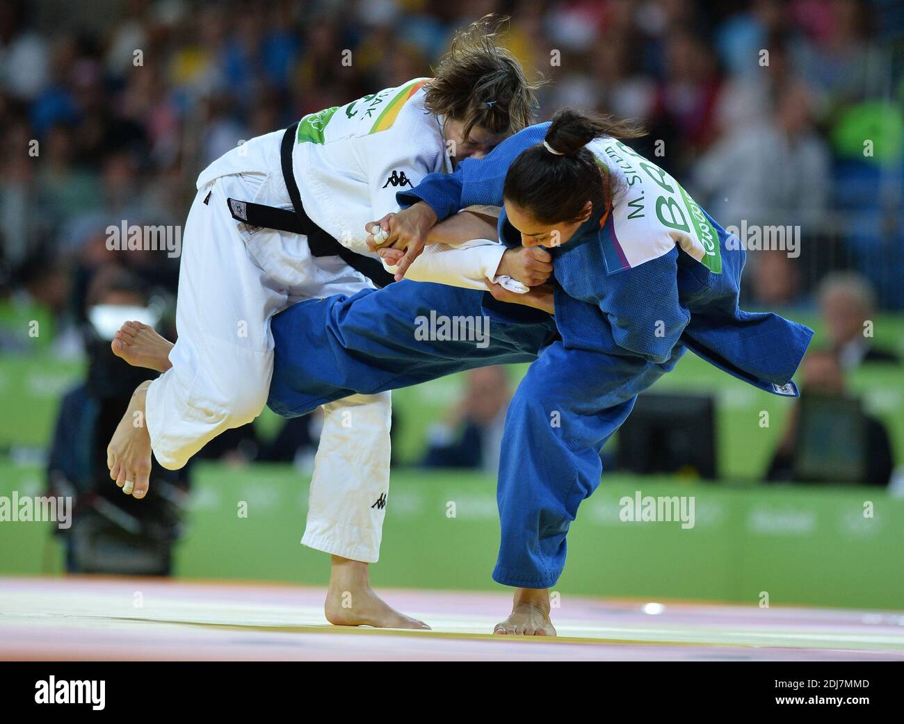 Tina Trstenjak and Mariana Silva, women's -63kg on day 4 of the 2016 ...