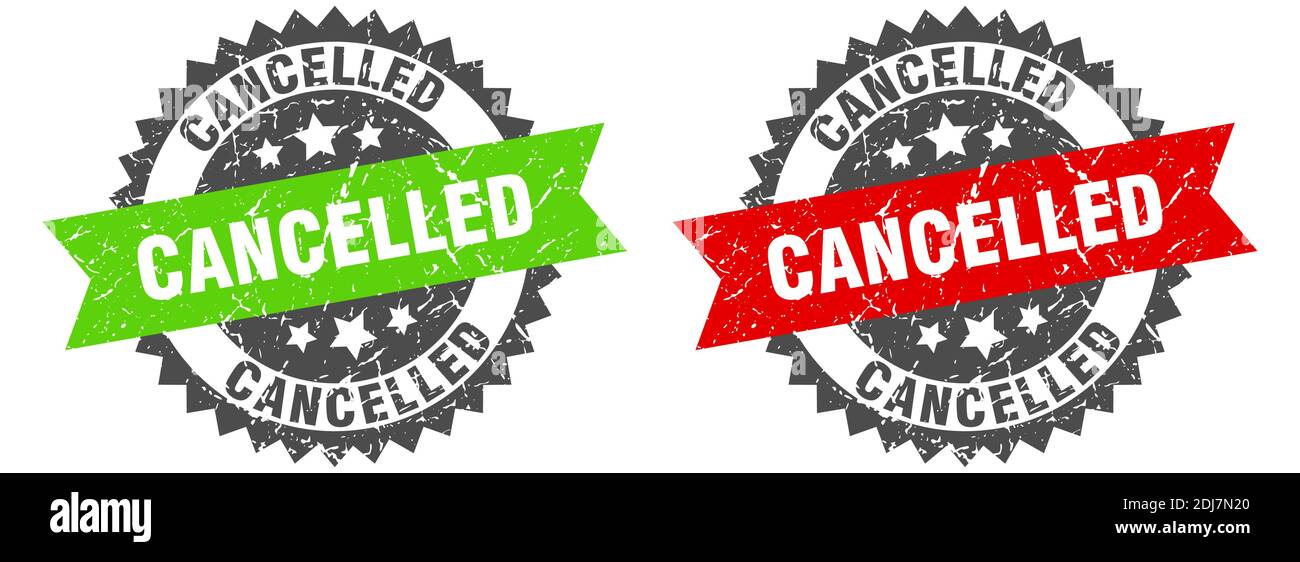 cancelled grunge stamp set. cancelled band sign Stock Vector Image ...