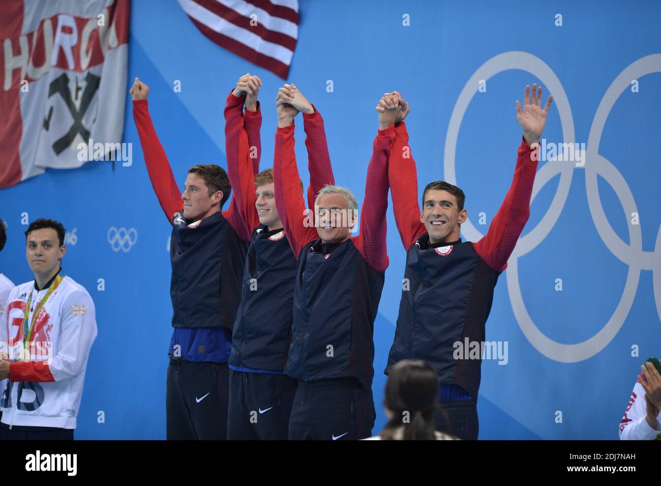 Michael Phelps, Ryan Lochte, Conor Dwyer, and Townley Haas winners of ...