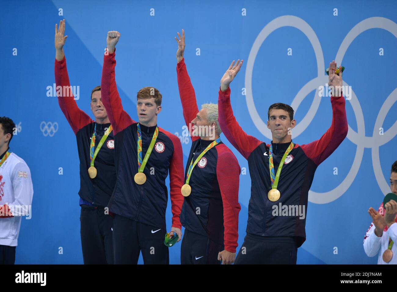 Michael Phelps, Ryan Lochte, Conor Dwyer, and Townley Haas winners of ...