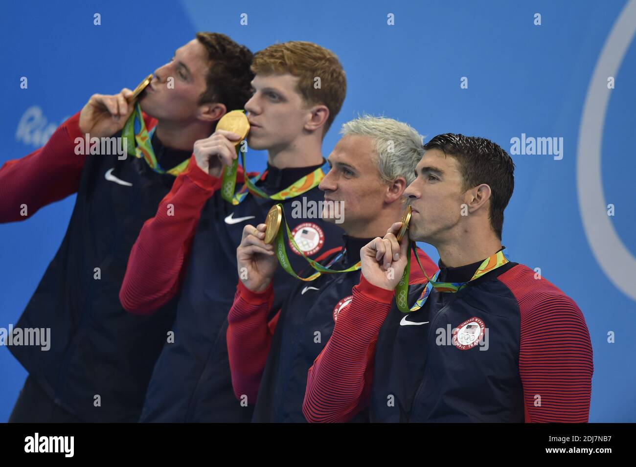 Michael Phelps, Ryan Lochte, Conor Dwyer, and Townley Haas winners of ...