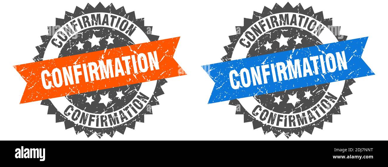 confirmation grunge stamp set. confirmation band sign Stock Vector ...