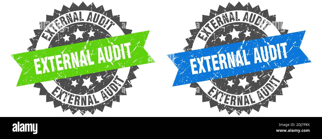 external audit grunge stamp set. external audit band sign Stock Vector ...
