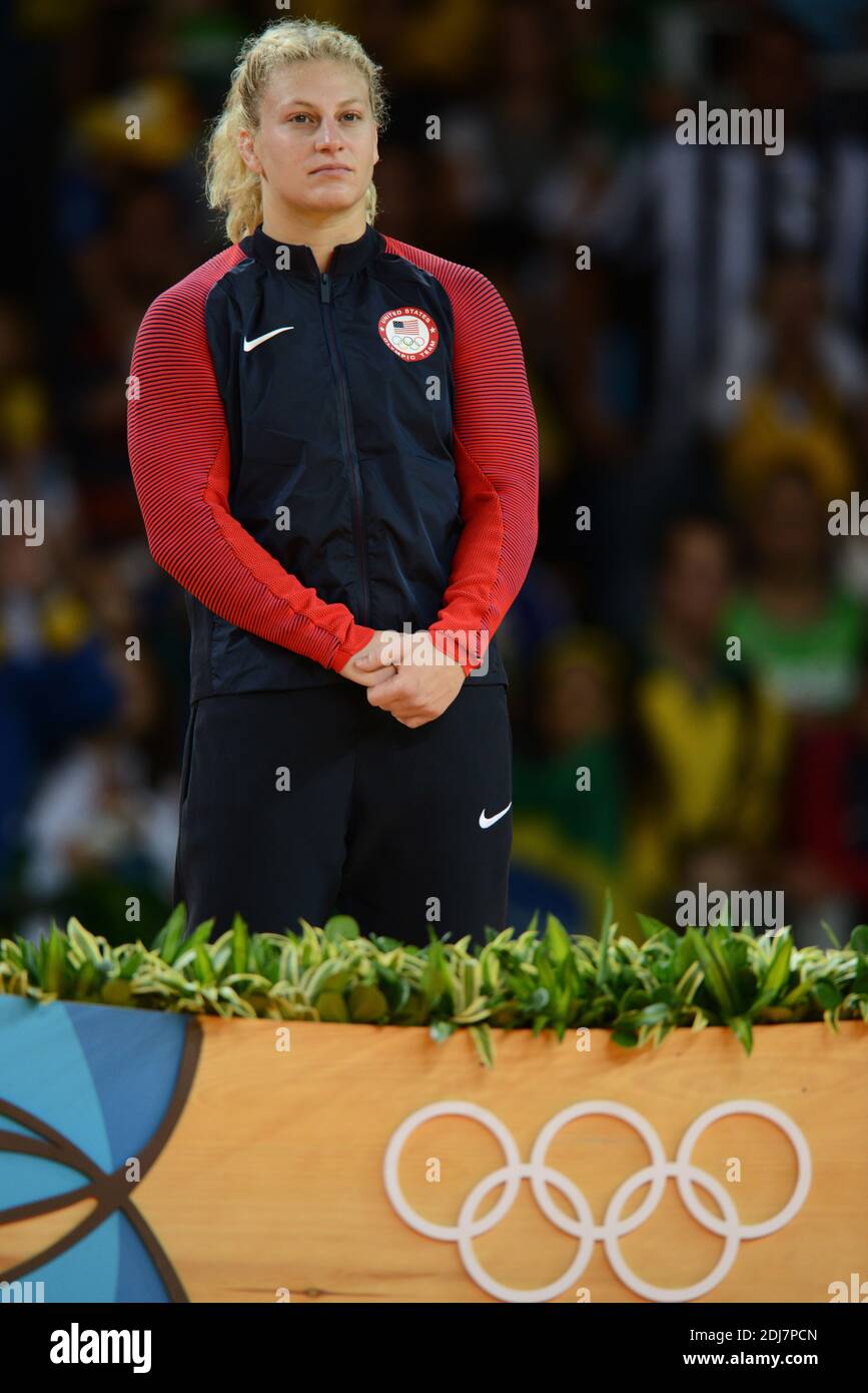 Gold medal Kayla Harrison at the Judo women's -78kgs held at Carioca ...