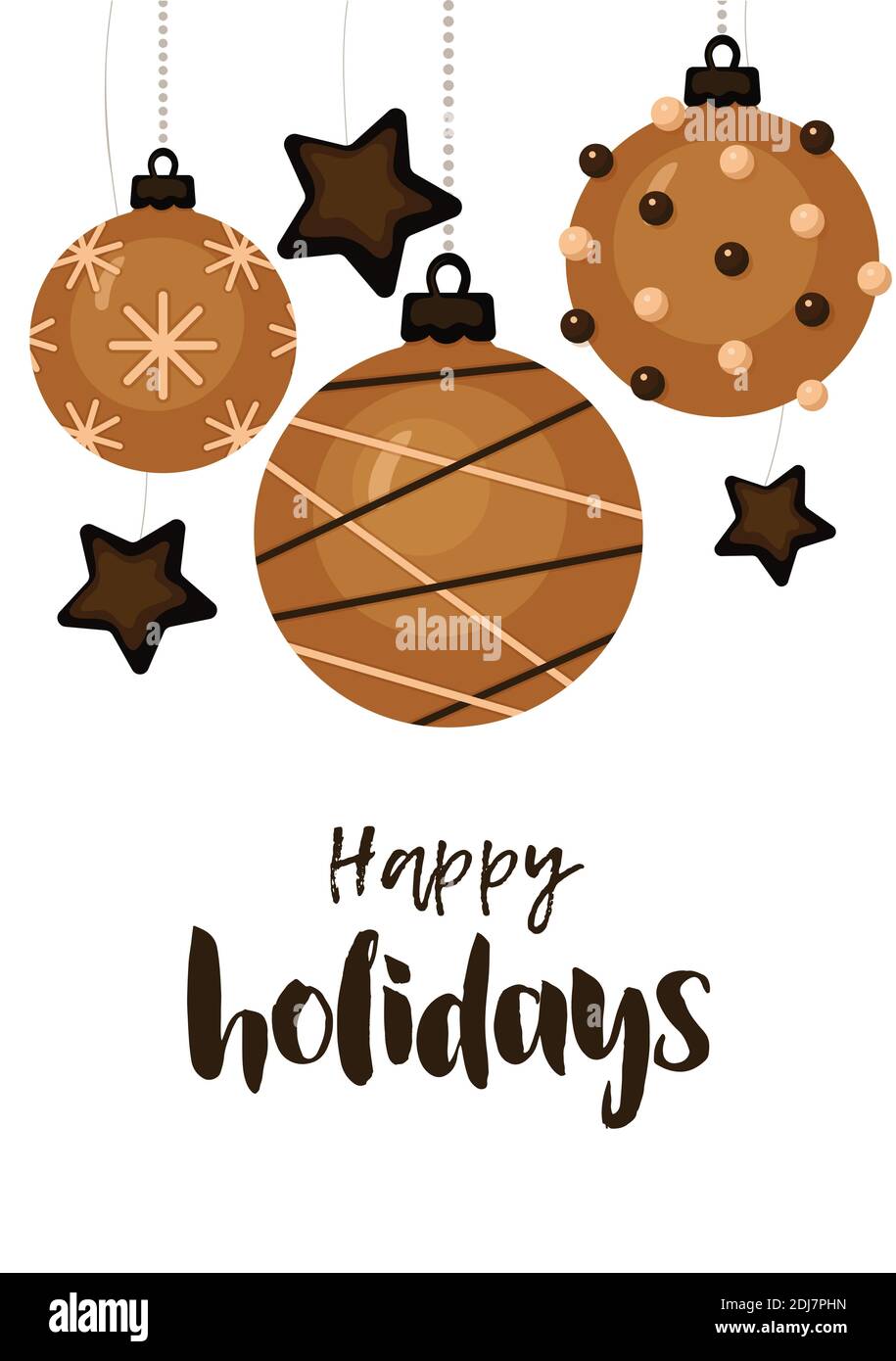 Christmas cookies greeting card, poster, party invitation Stock Vector ...