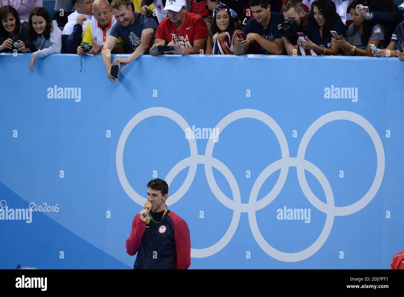 Michael Phelps competes at the swimming events on Day 6 of the 2016 Rio ...