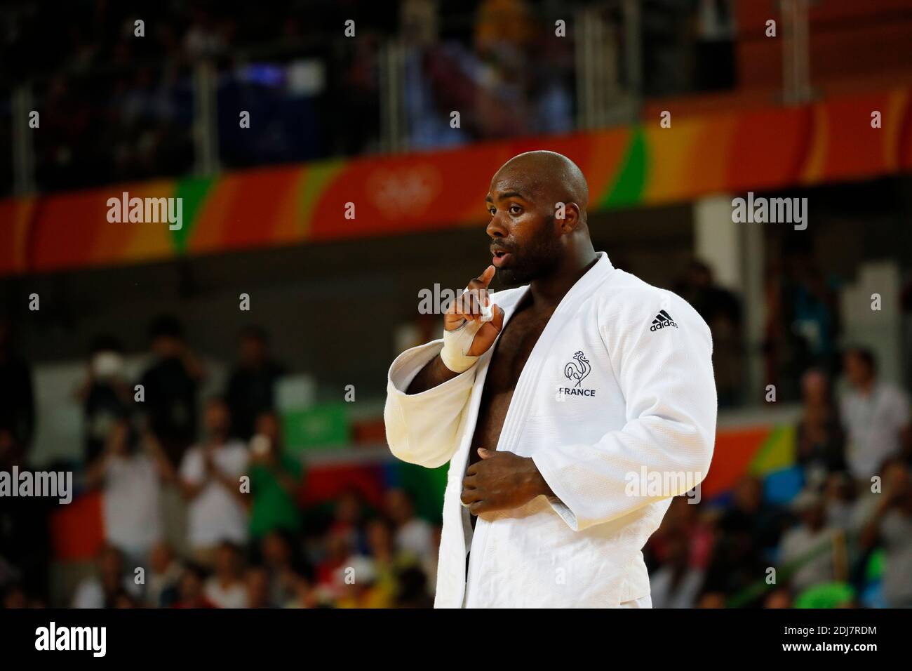 France's Teddy Riner won the Gold medal in the Men + 100kg Judo event ...