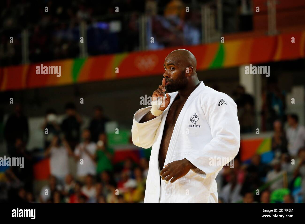 France's Teddy Riner won the Gold medal in the Men + 100kg Judo event ...
