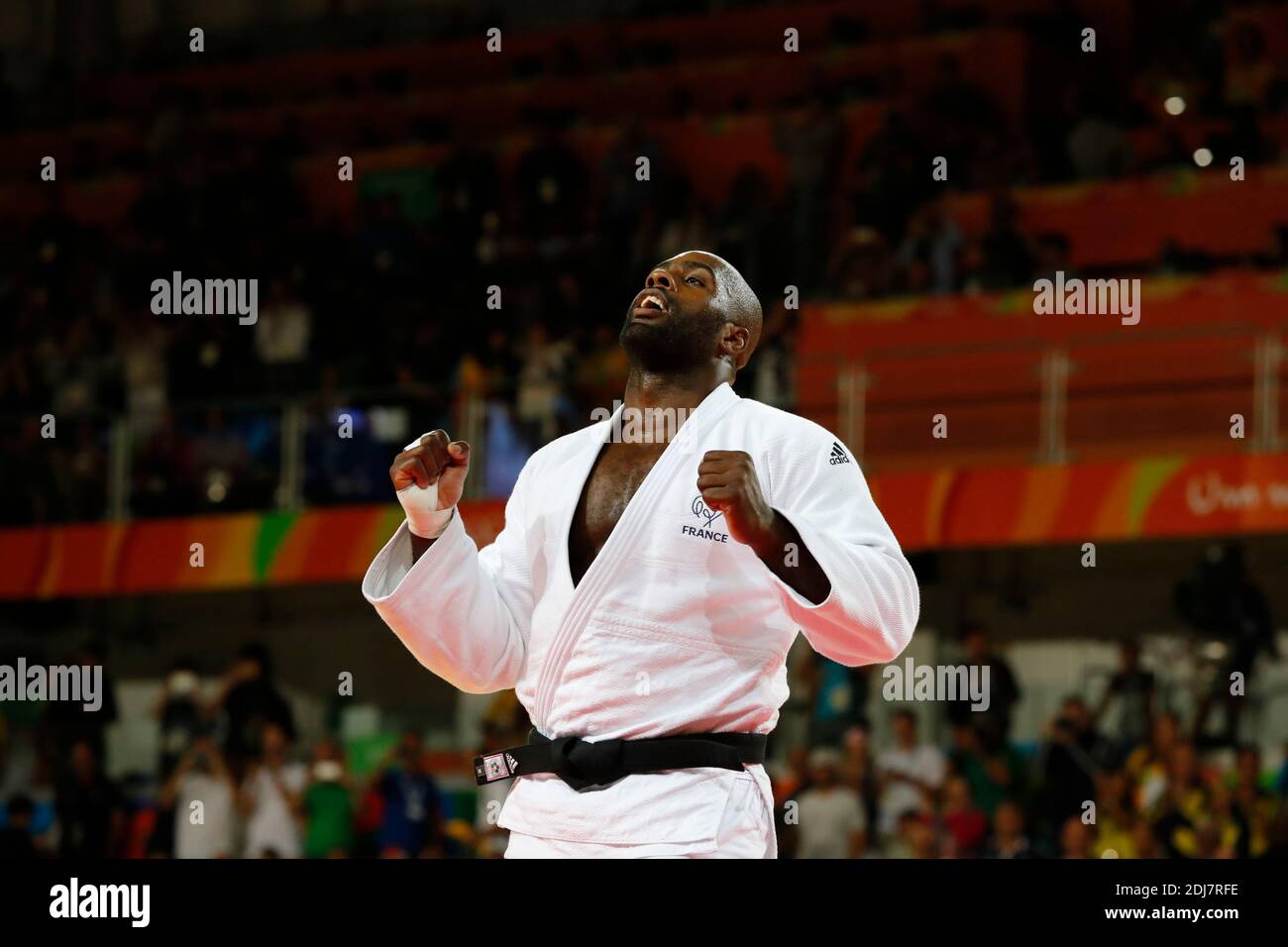 France's Teddy Riner won the Gold medal in the Men + 100kg Judo event against Japan's Hiroshi ...