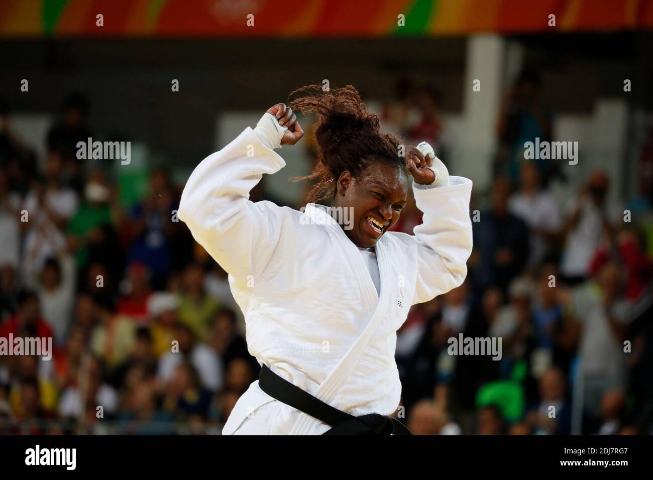 France's Emilie Andeol won the Gold medal in the Women + 78kg Judo ...