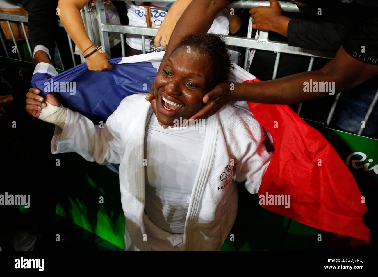 France's Emilie Andeol won the Gold medal in the Women + 78kg Judo ...