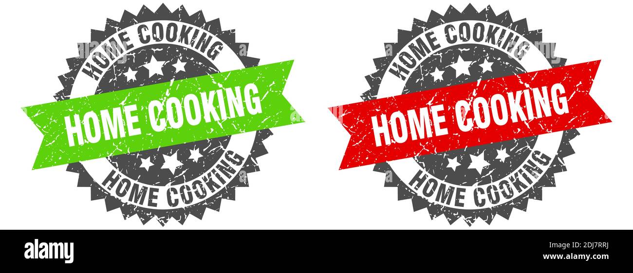 home cooking grunge stamp set. home cooking band sign Stock Vector ...