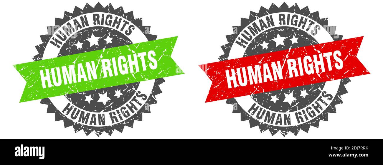 Human rights ribbon label Stock Vector Images - Alamy