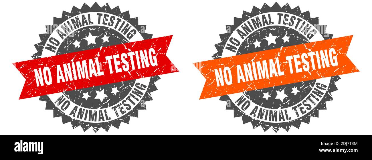 no animal testing grunge stamp set. no animal testing band sign Stock ...