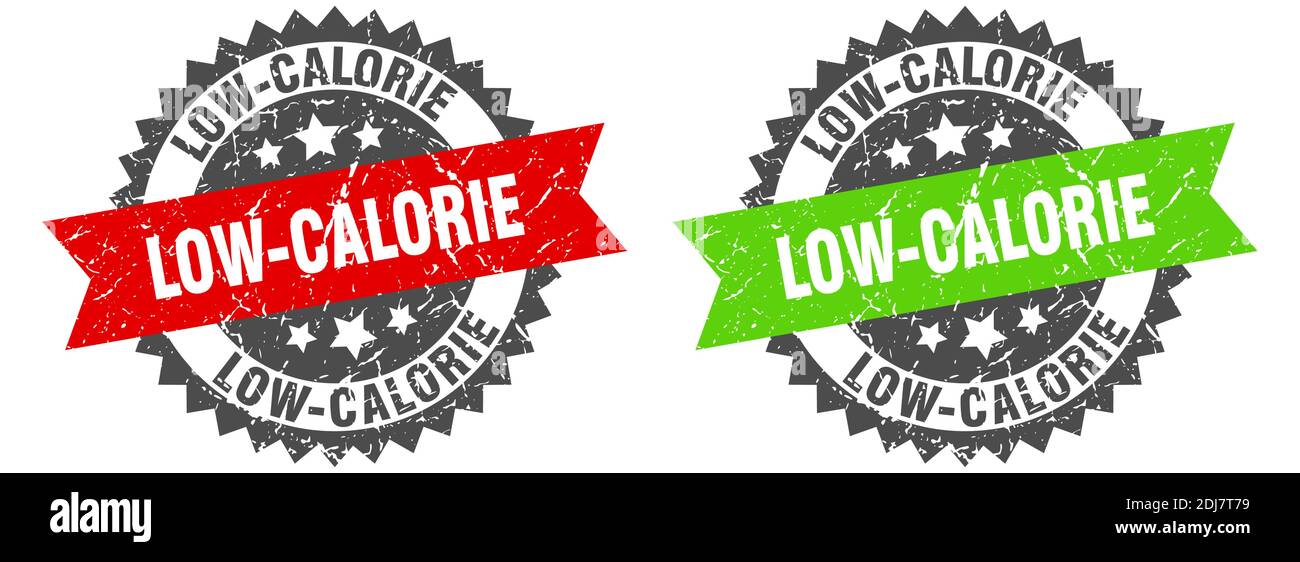low-calorie grunge stamp set. low-calorie band sign Stock Vector Image ...
