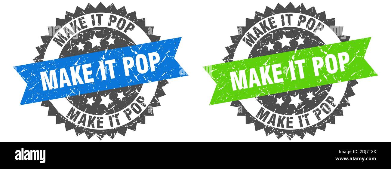 make it pop grunge stamp set. make it pop band sign Stock Vector Image ...