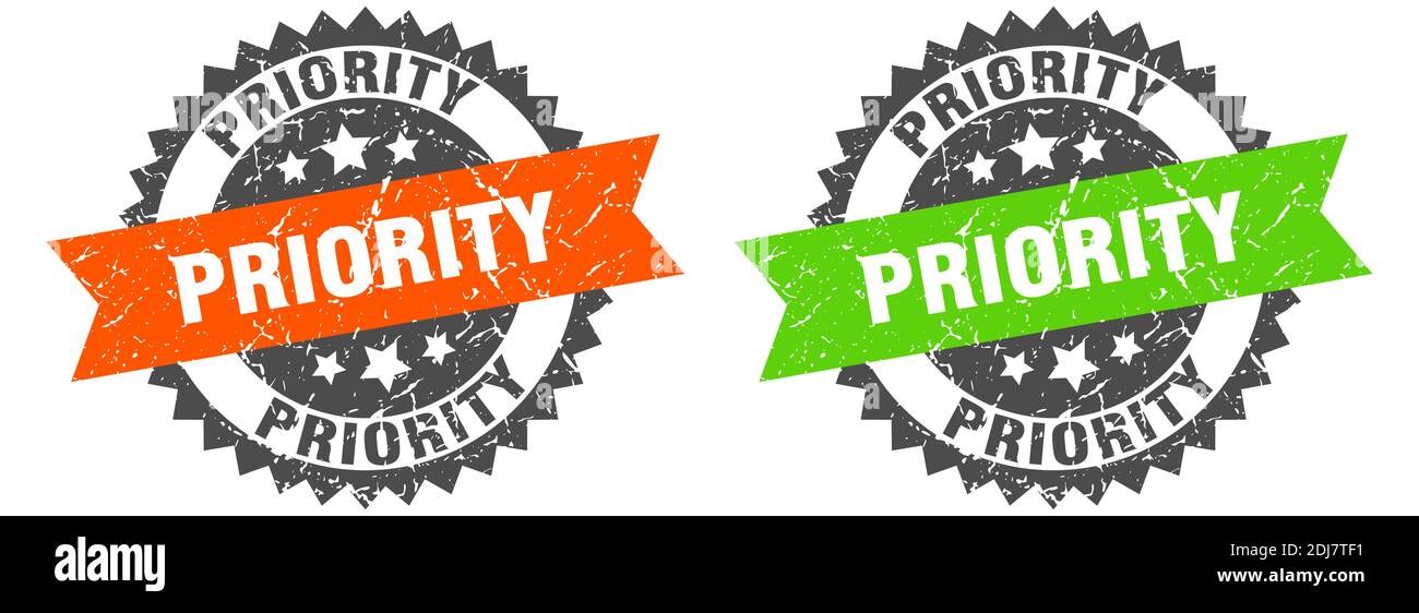 priority grunge stamp set. priority band sign Stock Vector Image & Art ...