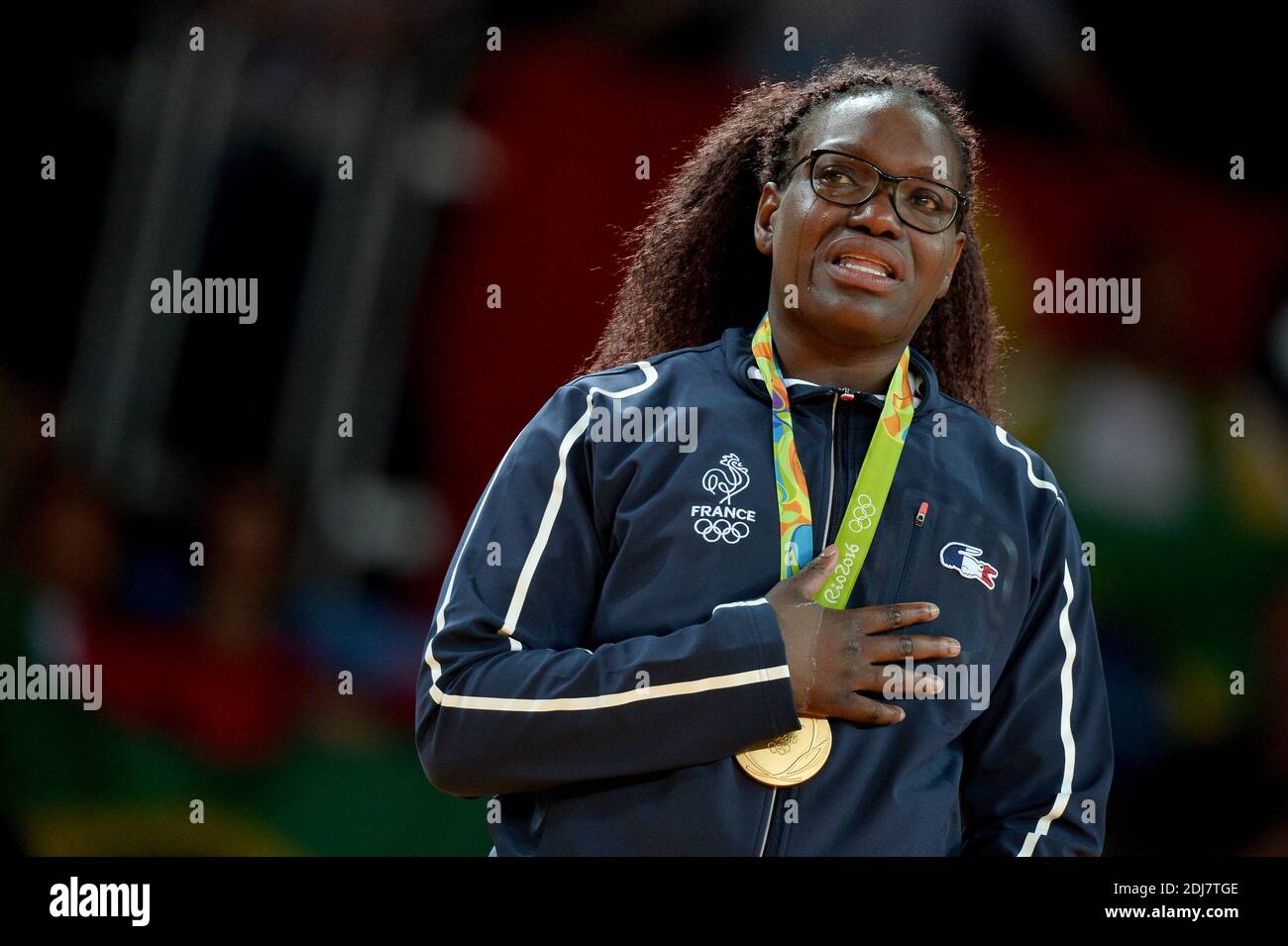 France's Emilie Andeol won the Gold medal in the Women + 78kg Judo ...