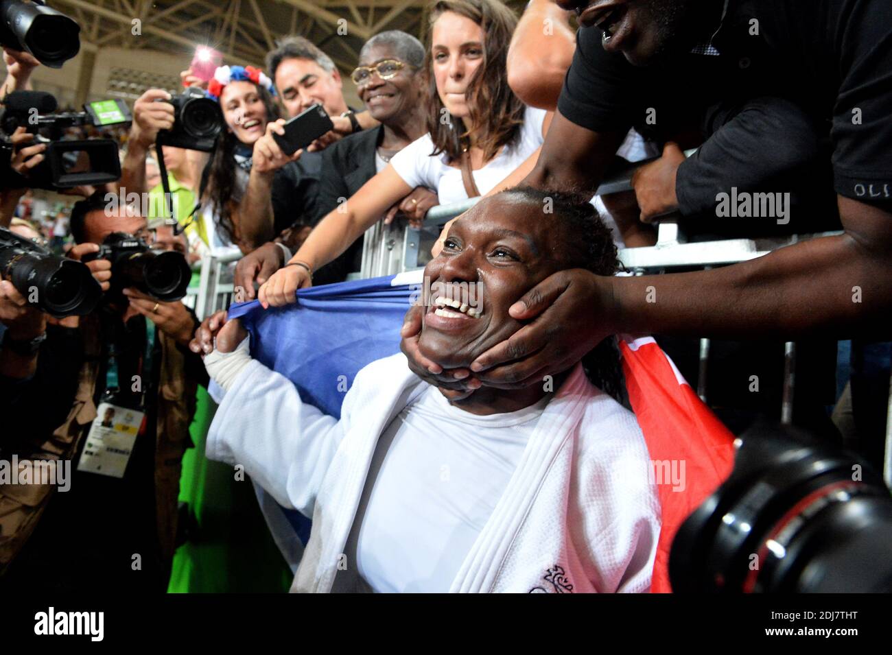 France's Emilie Andeol won the Gold medal in the Women + 78kg Judo ...