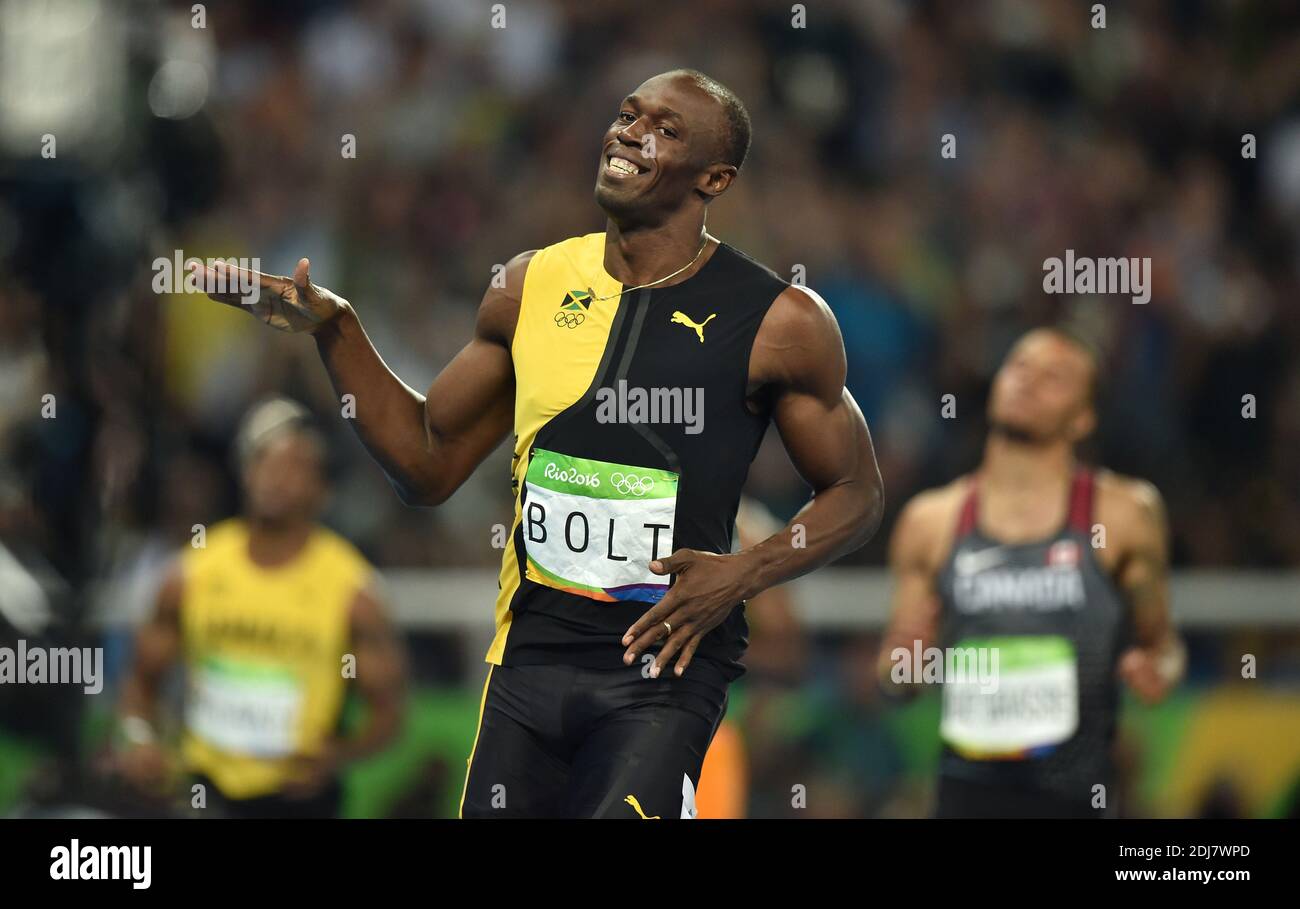 Usain Bolt of Jamaica wins the Men's 100m Final on Day 9 of the Rio ...