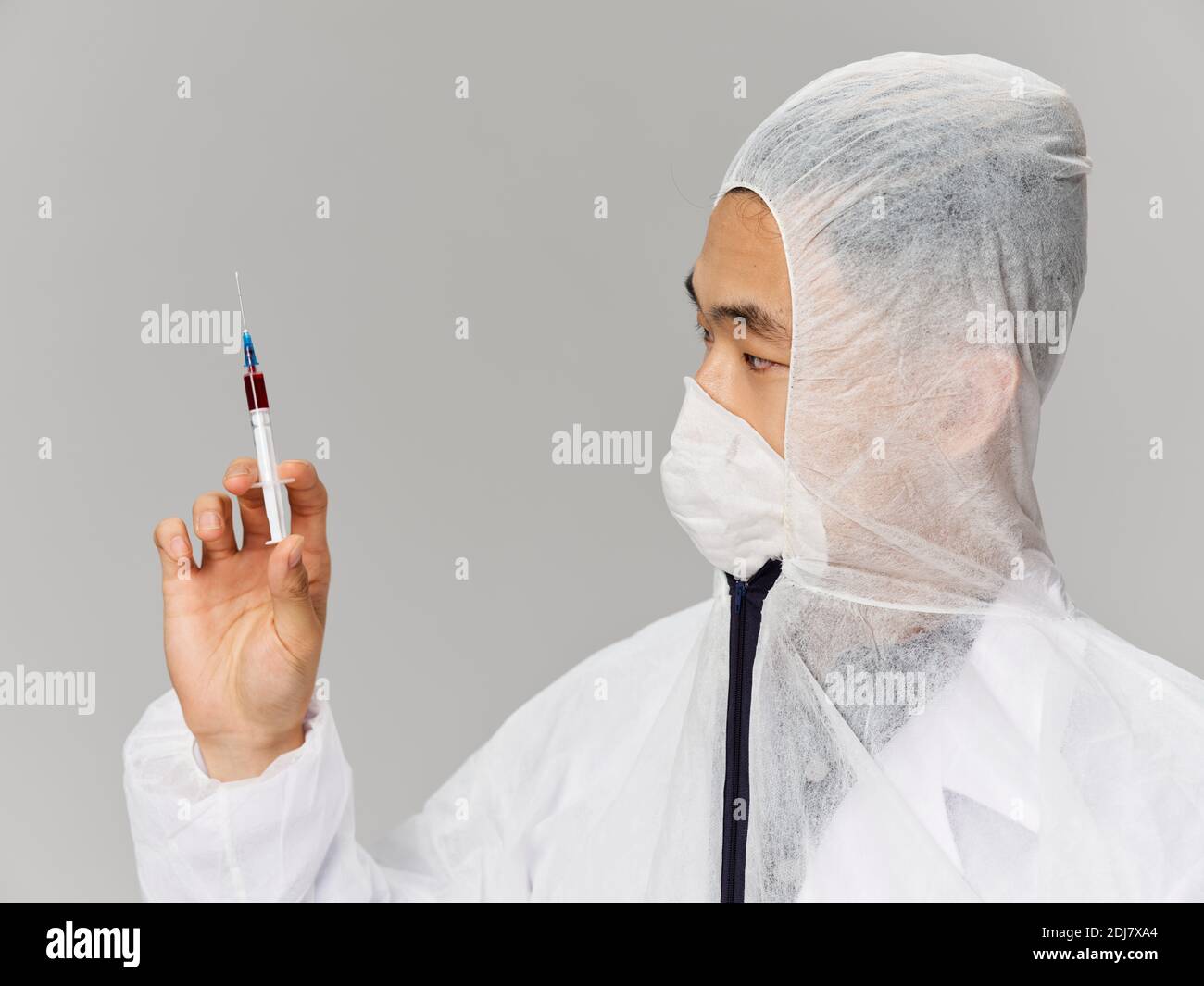 Scientist holding a molecule model hi-res stock photography and images ...