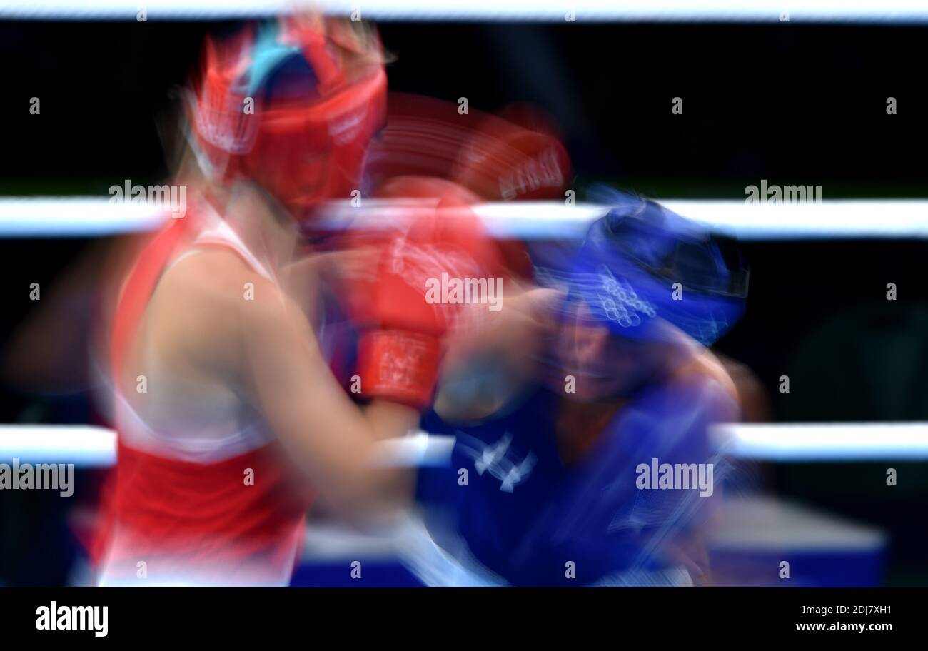 Boxing at Riocentro on August 15, 2016 in Rio de Janeiro, Brazil. Photo ...