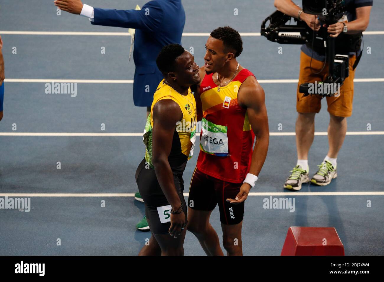 Jamaica's Omar Mc Leod won the gold medal, Spain's Orlando Ortega was ...