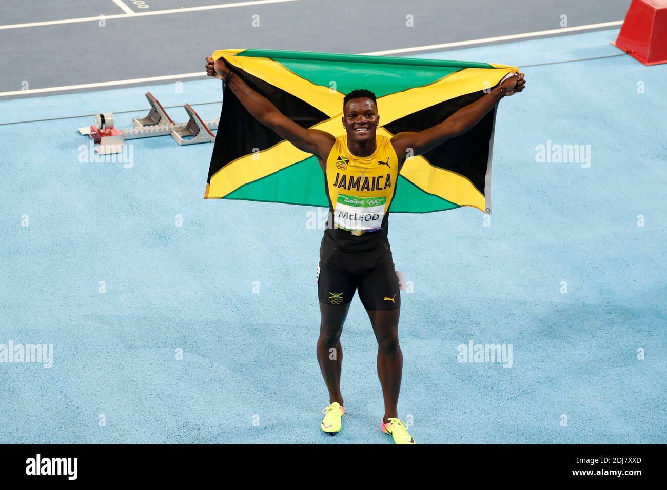 Jamaica's Omar Mc Leod won the gold medal, Spain's Orlando Ortega was ...