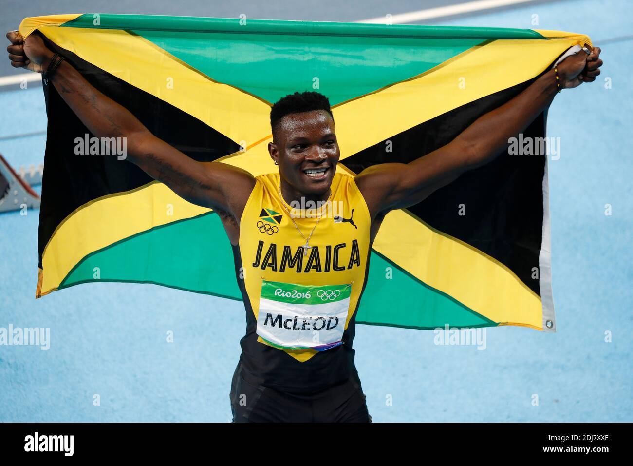 Jamaica's Omar Mc Leod won the gold medal, Spain's Orlando Ortega was ...