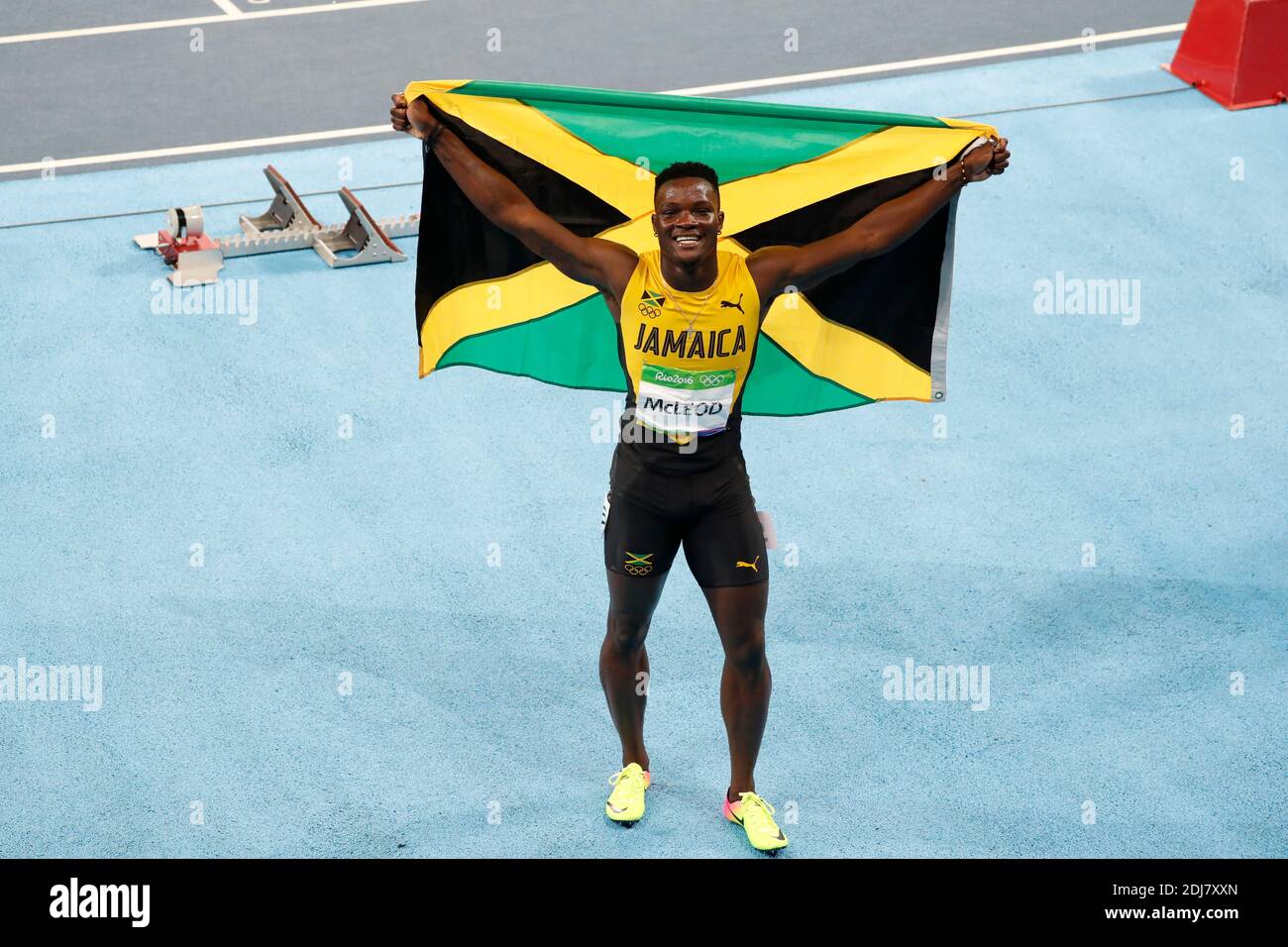 Jamaica's Omar Mc Leod won the gold medal, Spain's Orlando Ortega was ...