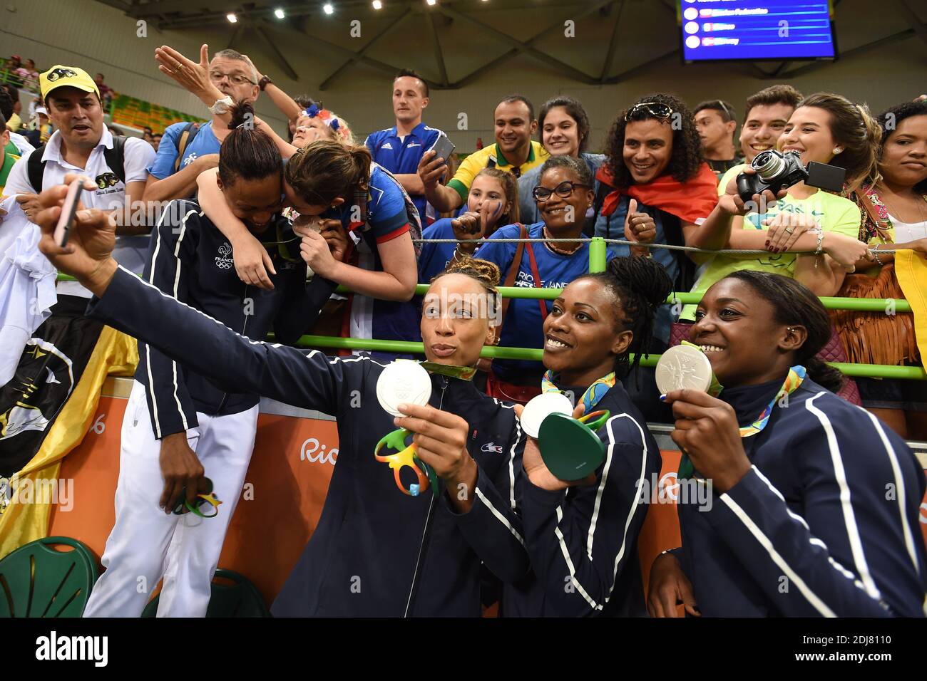 Beatrice Edwige of France after the medal ceremony for the Women's ...