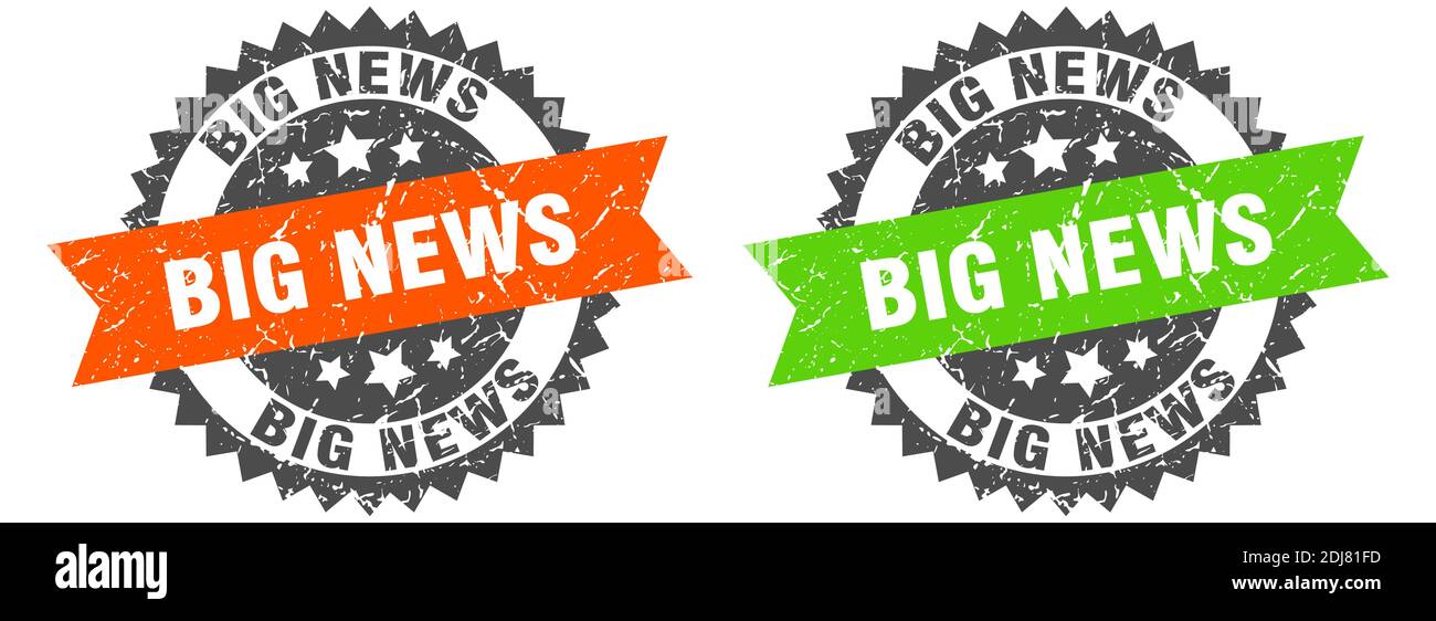 Big news sticker sign Cut Out Stock Images & Pictures - Alamy