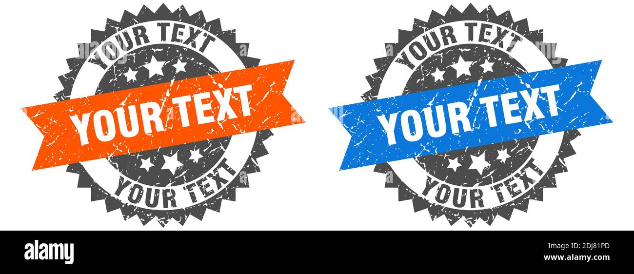 your text grunge stamp set. your text band sign Stock Vector Image ...
