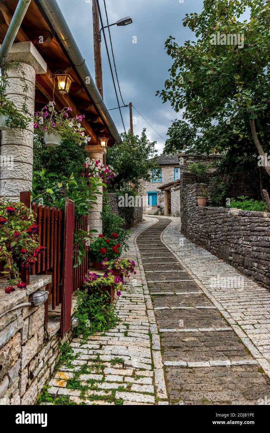 Monodendri greece zagori fall hi-res stock photography and images - Alamy