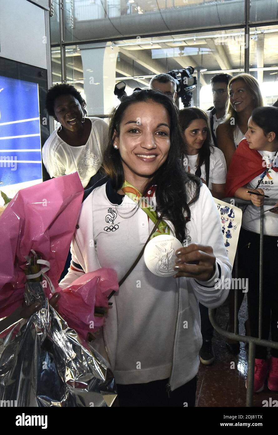 Boxer Sarah Ourahmoune (Women's Flyweight Silver Medal) arriving at ...