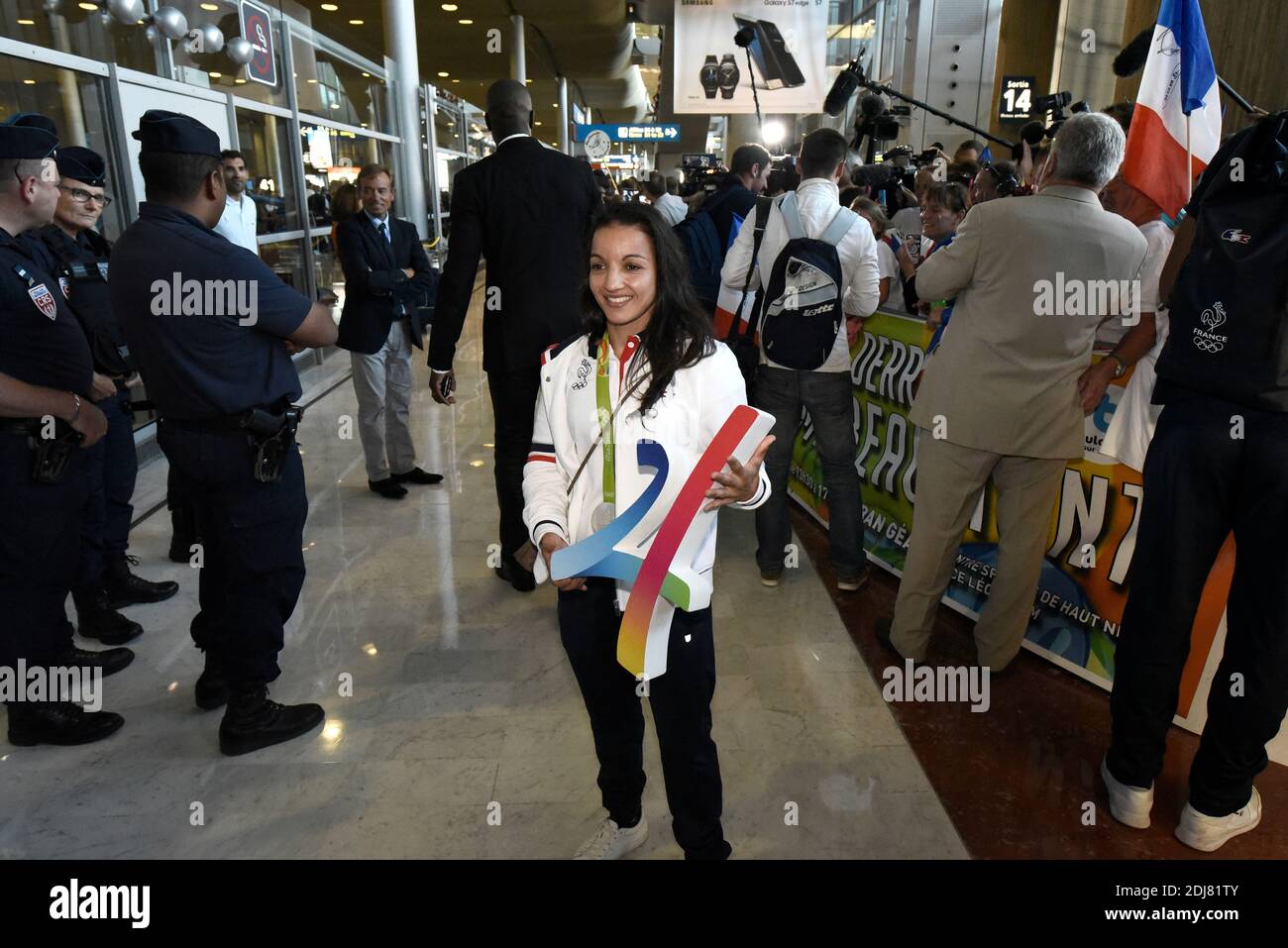 Boxer Sarah Ourahmoune (Women's Flyweight Silver Medal) arriving at ...