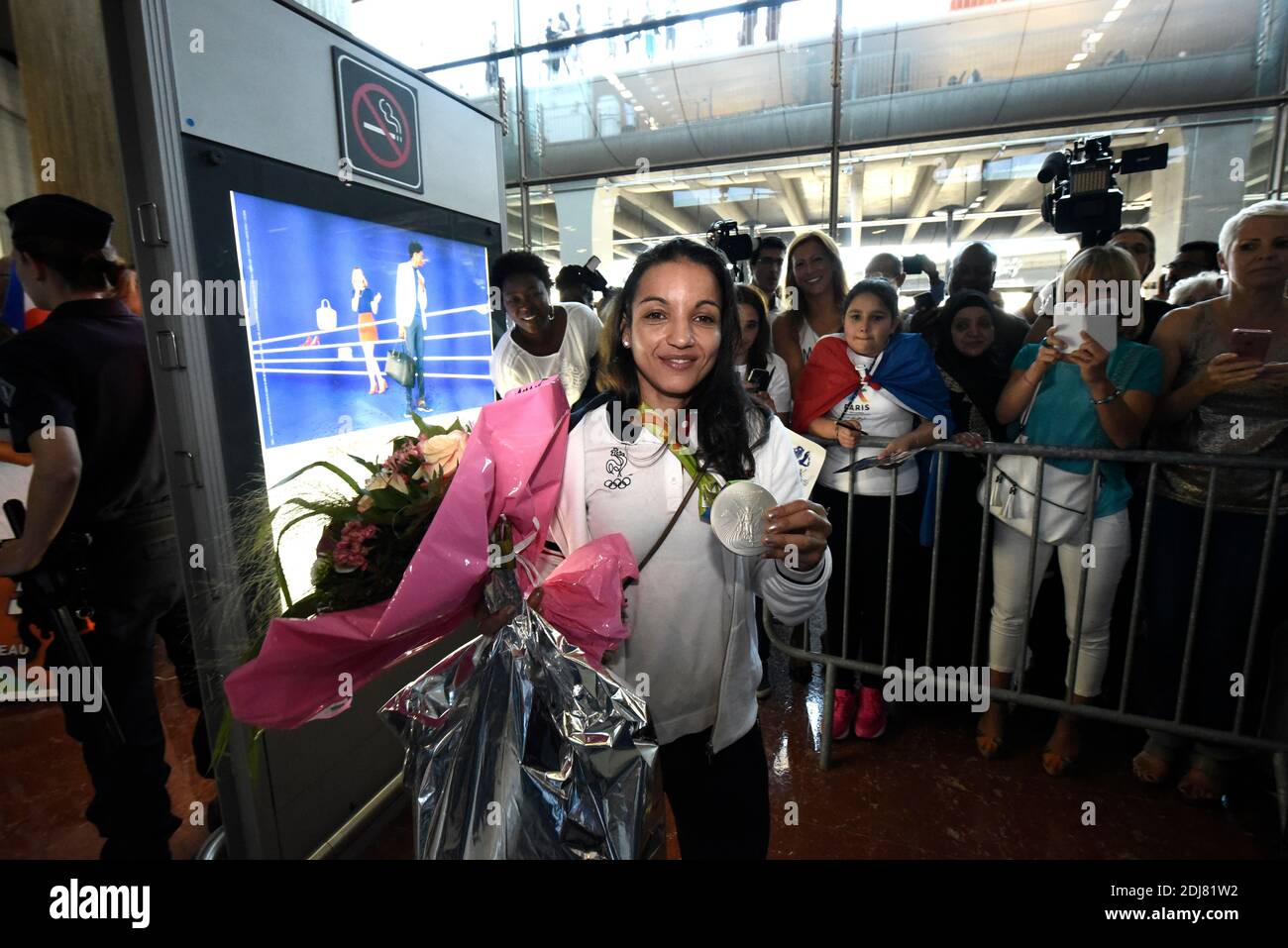 Boxer Sarah Ourahmoune (Women's Flyweight Silver Medal) arriving at ...