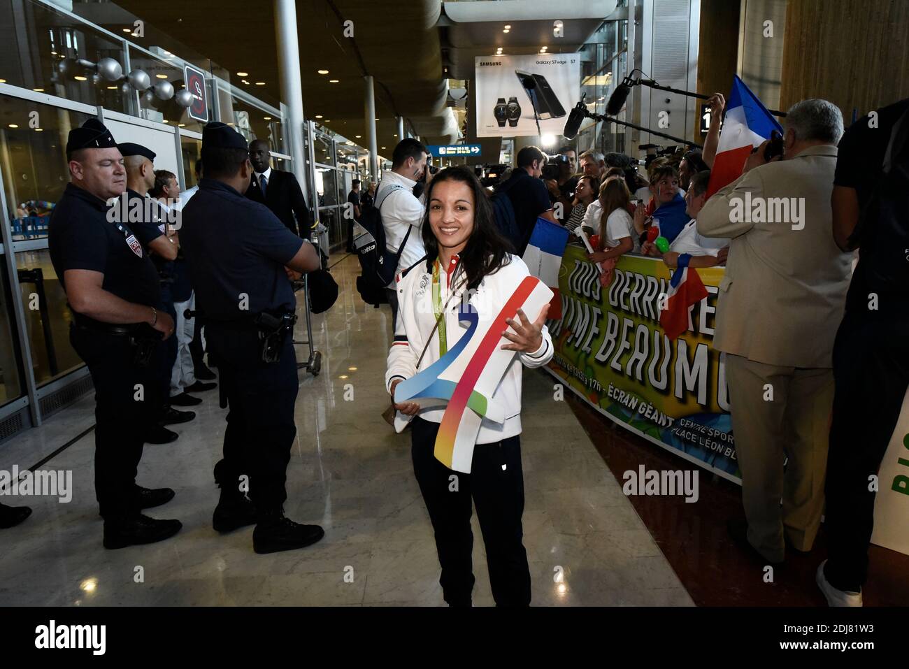Boxer Sarah Ourahmoune (Women's Flyweight Silver Medal) arriving at ...