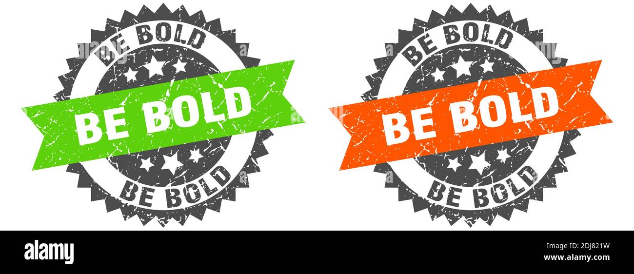 be bold grunge stamp set. be bold band sign Stock Vector Image & Art ...