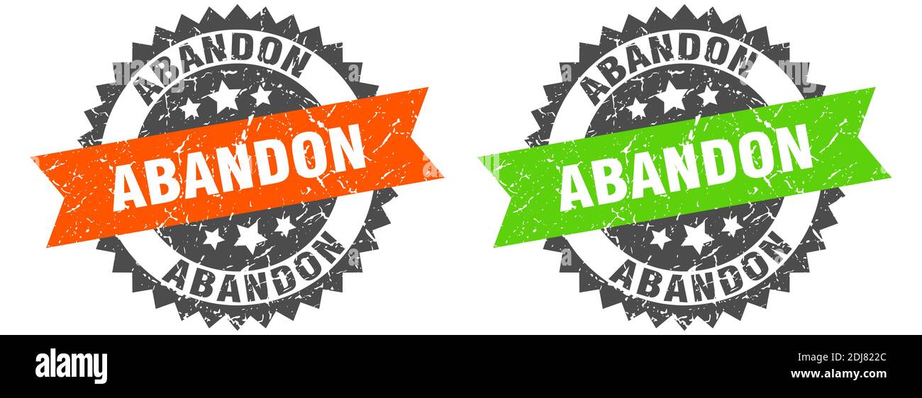 abandon grunge stamp set. abandon band sign Stock Vector Image & Art ...