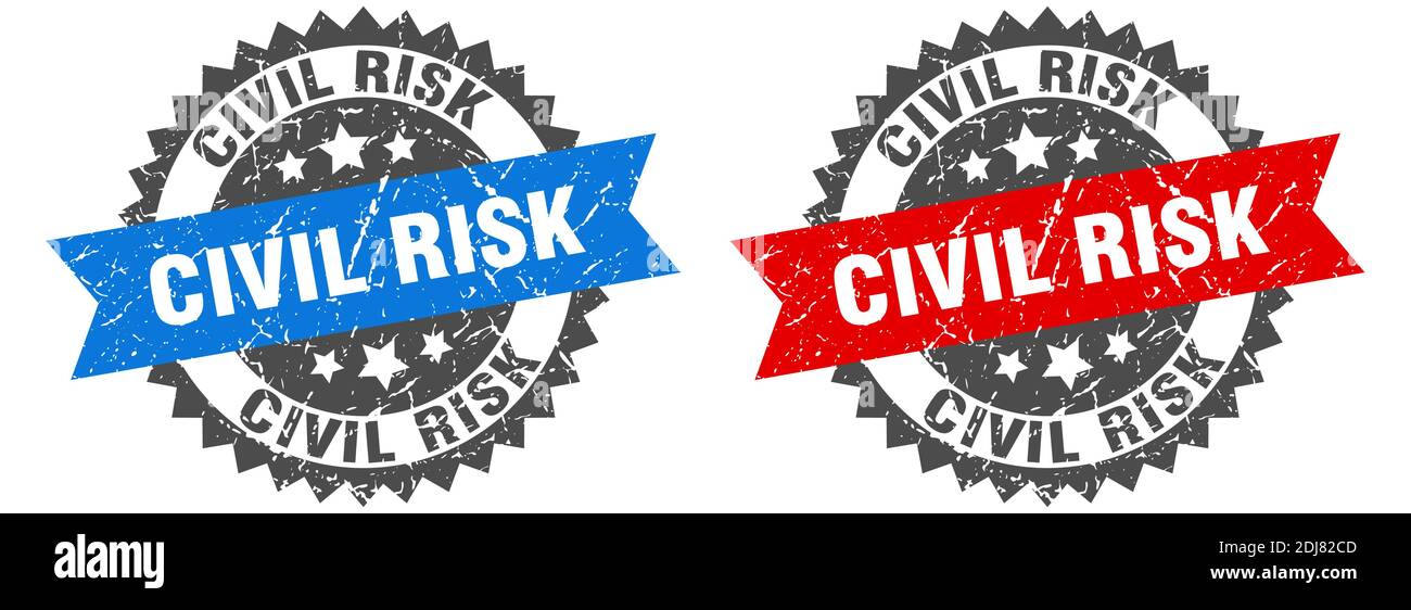 civil risk grunge stamp set. civil risk band sign Stock Vector Image ...