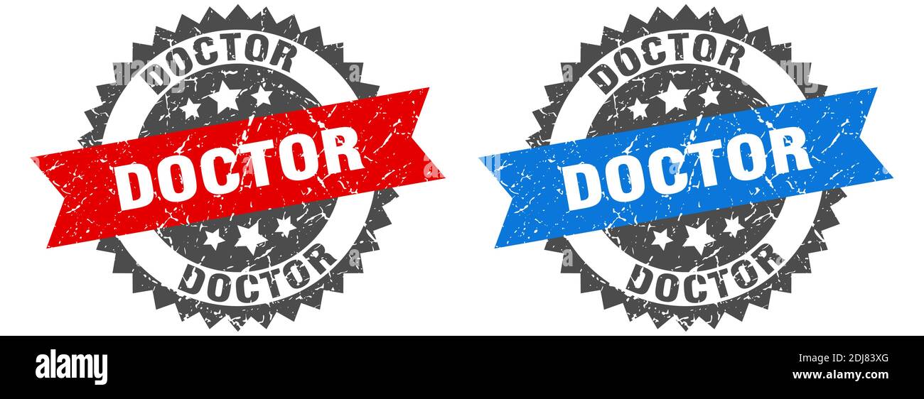 doctor grunge stamp set. doctor band sign Stock Vector Image & Art - Alamy