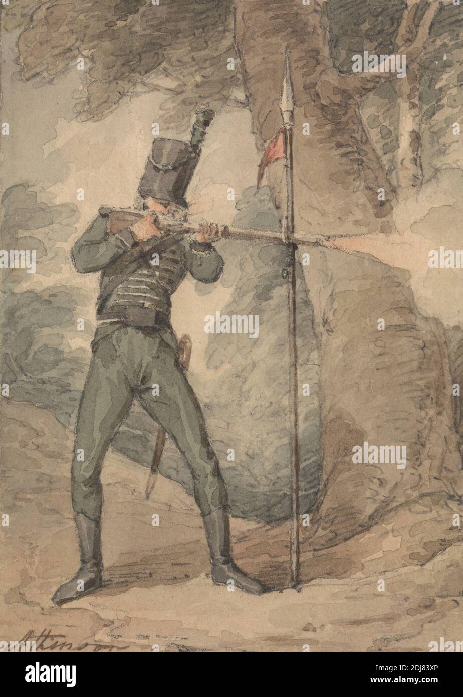 A Rifleman at Musketry Practice, John Augustus Atkinson, 1775–1831 ...