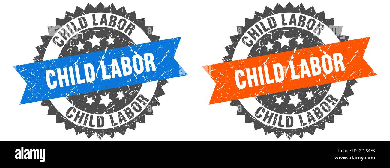 child labor grunge stamp set. child labor band sign Stock Vector Image ...