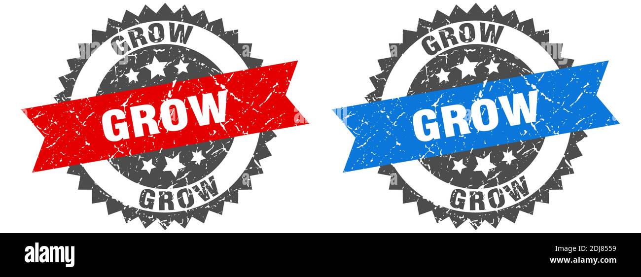 grow grunge stamp set. grow band sign Stock Vector Image & Art - Alamy