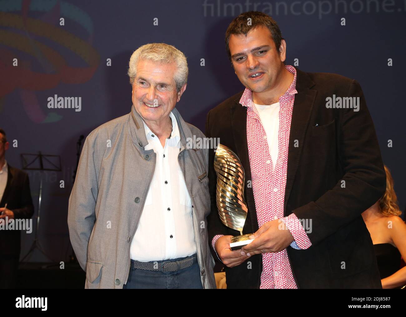 Sacha Wolff is awarded for Mercenaire and Claude Lelouch at the closing ...