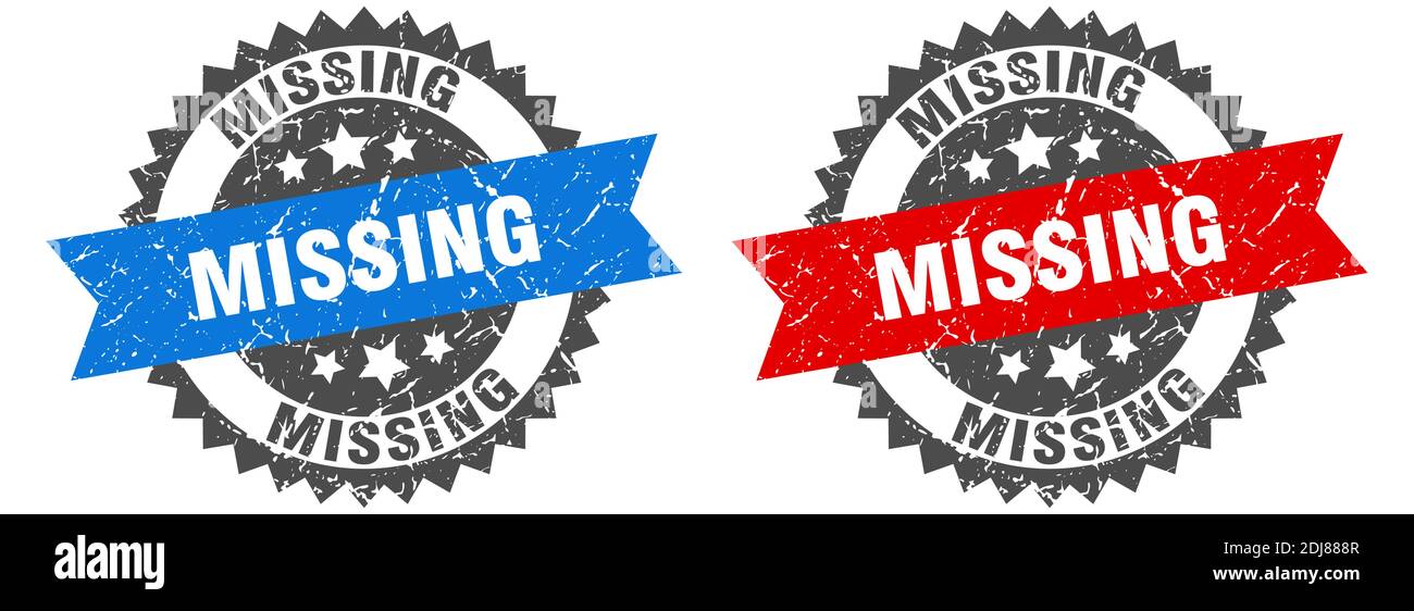 missing grunge stamp set. missing band sign Stock Vector Image & Art ...